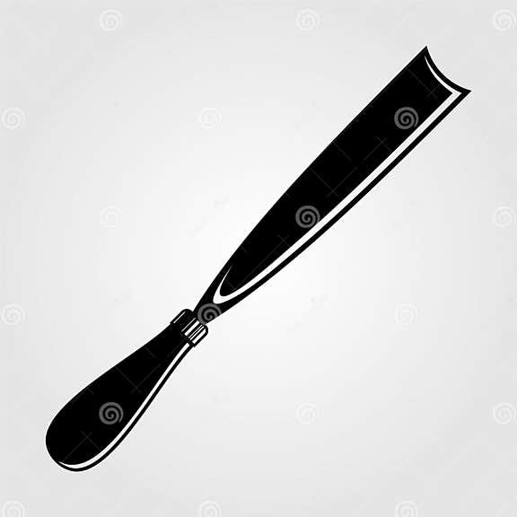 Chisel Silhouette Isolated on a White Background Stock Vector ...