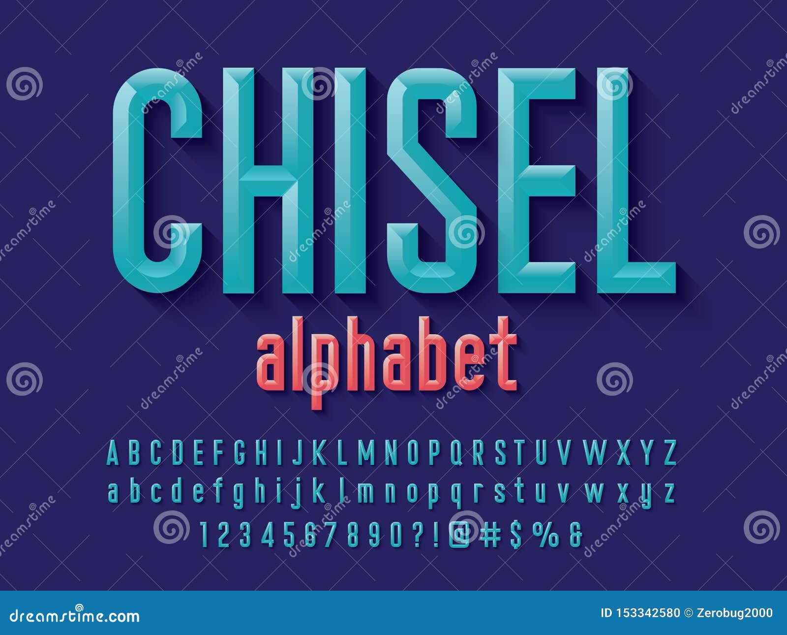 Chisel font stock vector. Illustration of retro, letter - 153342580