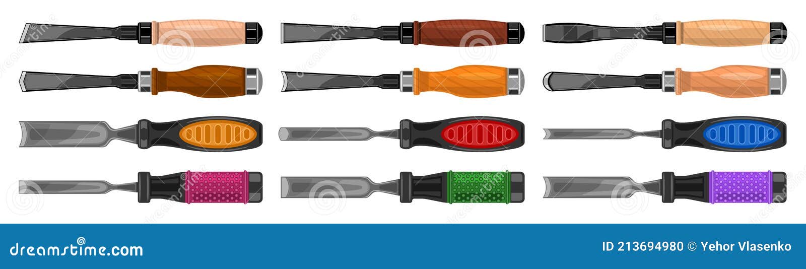 Chisel Vector Cartoon Set Icon. Vector Illustration Carving Tool On ...