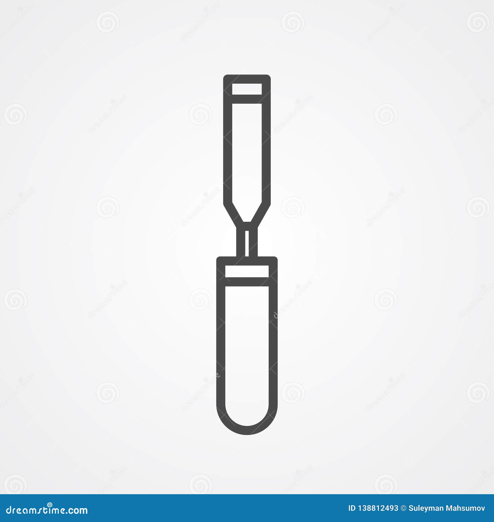 Chisel Vector Icon Sign Symbol Stock Vector - Illustration of chisel ...