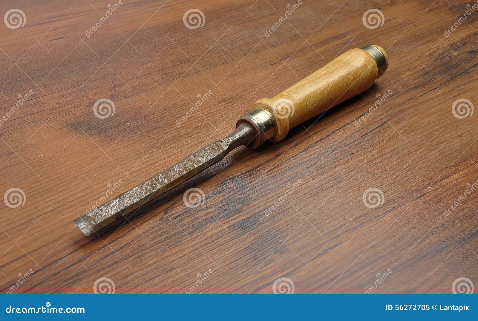 CHisel on wood stock image. Image of dirty, obsolete - 56272705