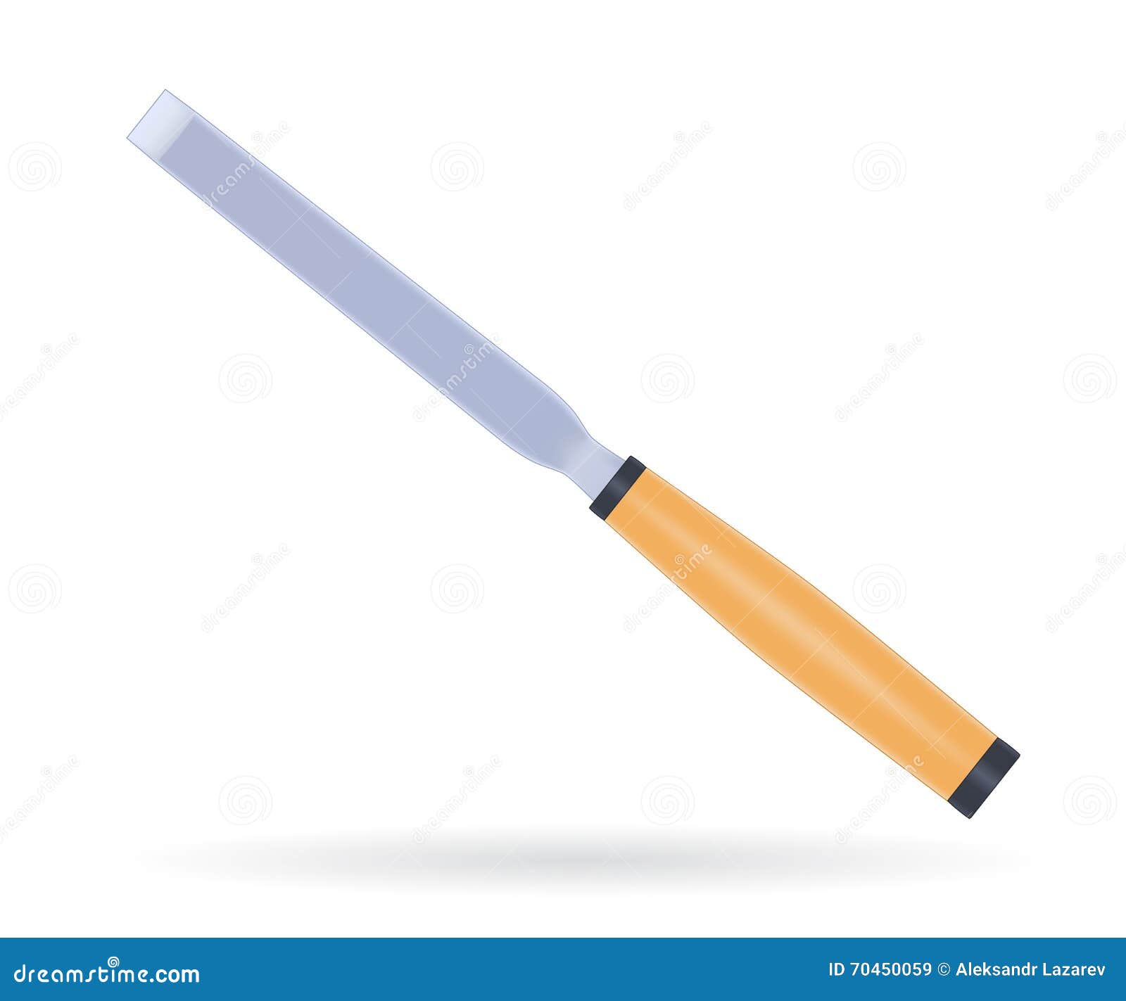 Chisel with wooden handle stock vector. Illustration of cabinetmaker ...