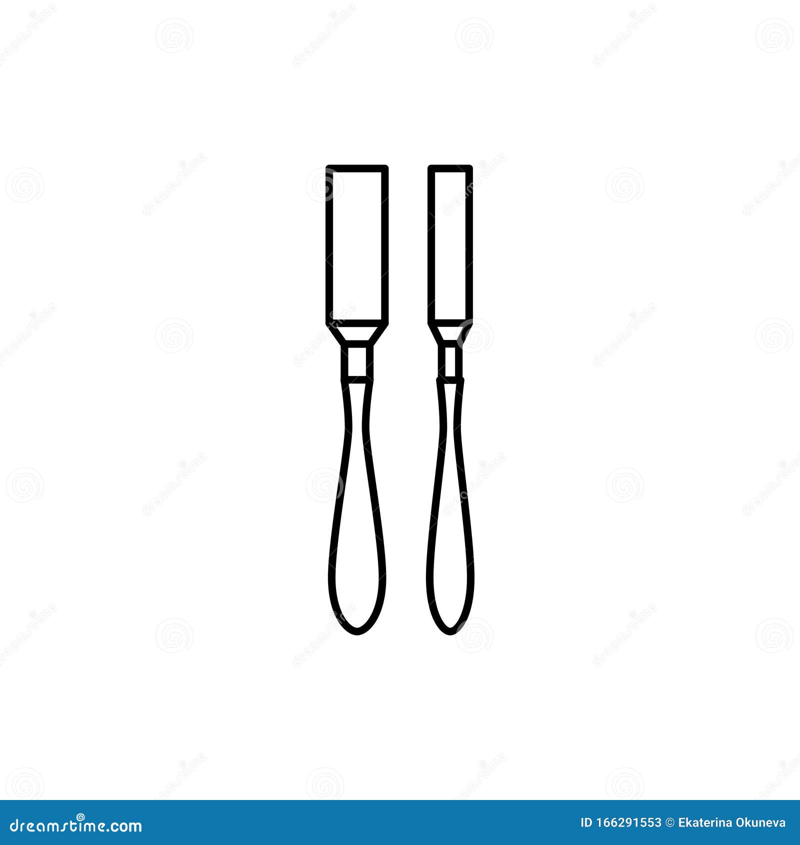 Chisels Outline Icon. Illustration for Design and Web. Stock Vector ...