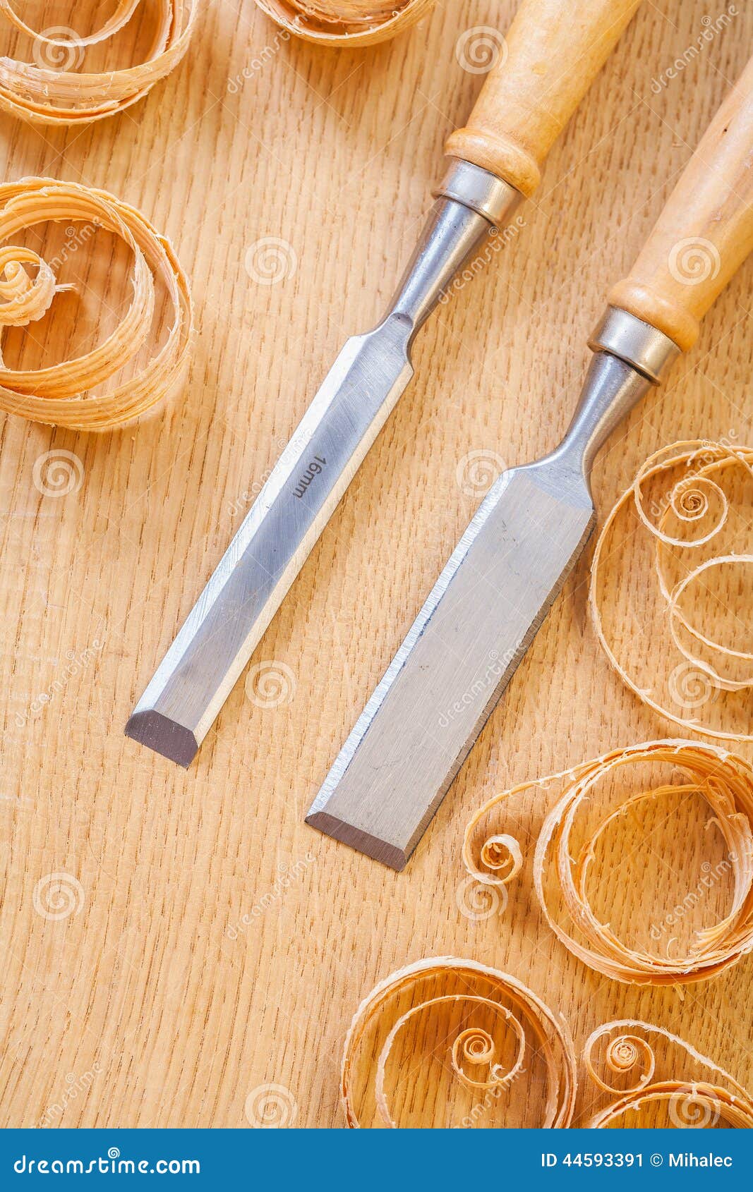Chisels on Wooden Boards and Chips Stock Image - Image of resources ...