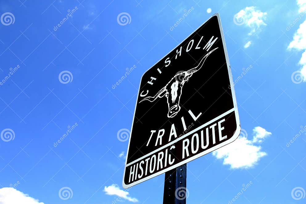 Chisholm Trail Sign stock photo. Image of cattle, trail - 19547118