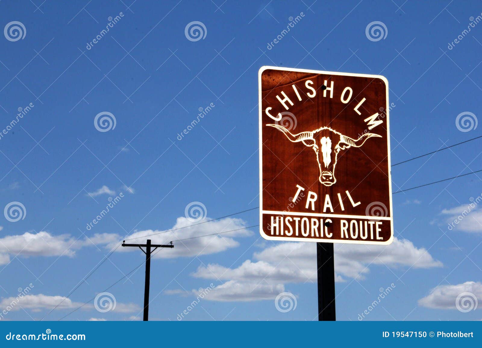 Chisholm Trail sign stock photo. Image of cowboys, kansas - 19547150