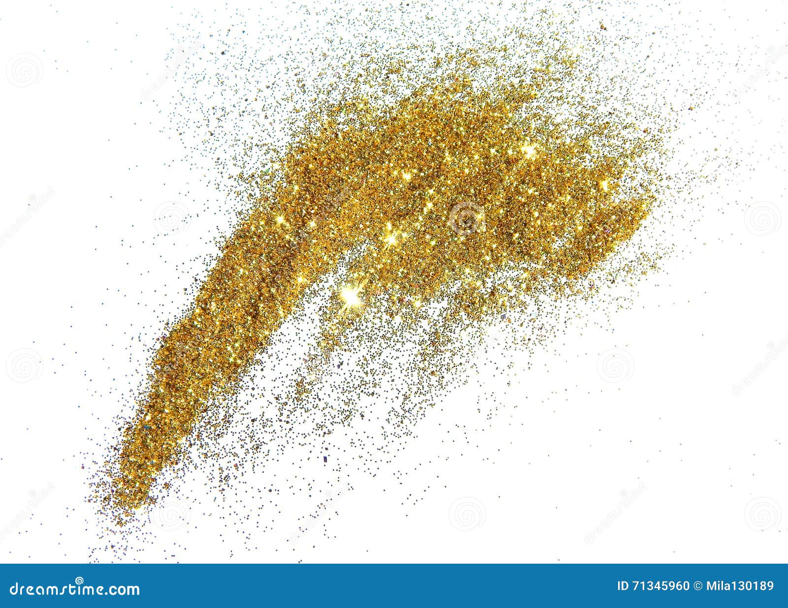 Chispa De Oro Del Brillo En El Fondo Blanco Foto de archivo - Imagen de ...