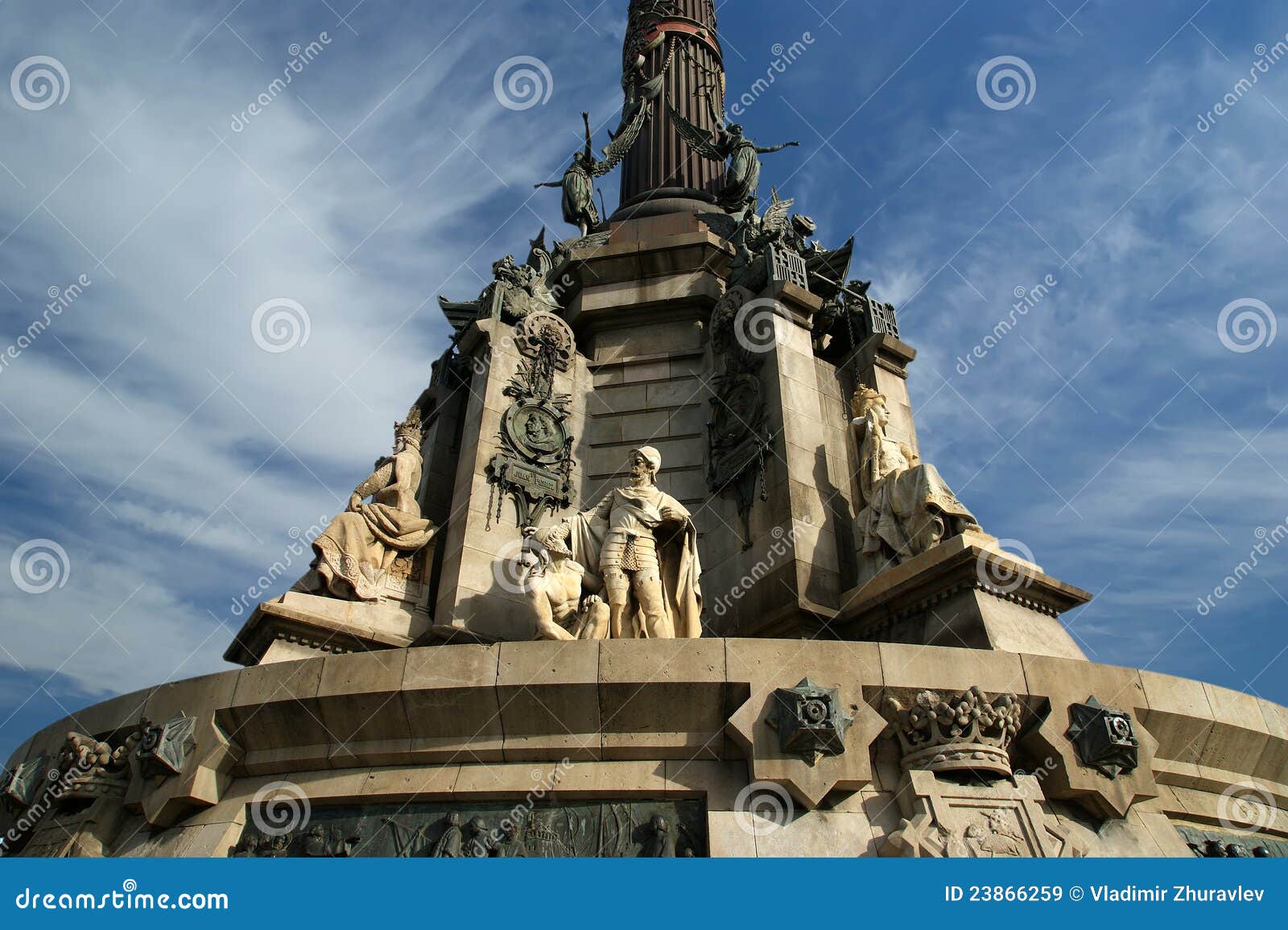 Chistopher Columbus Monument in Barcelona Stock Image - Image of europe ...