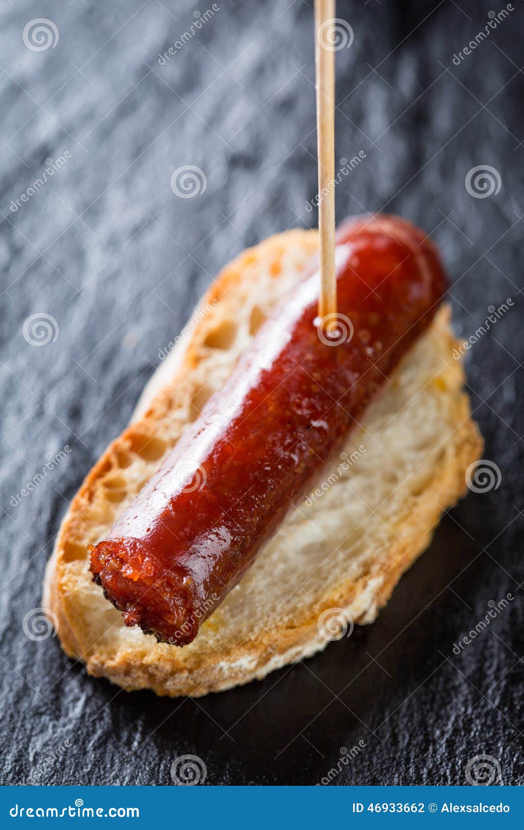 Chistorra stock photo. Image of food, spanish, skewer - 46933662