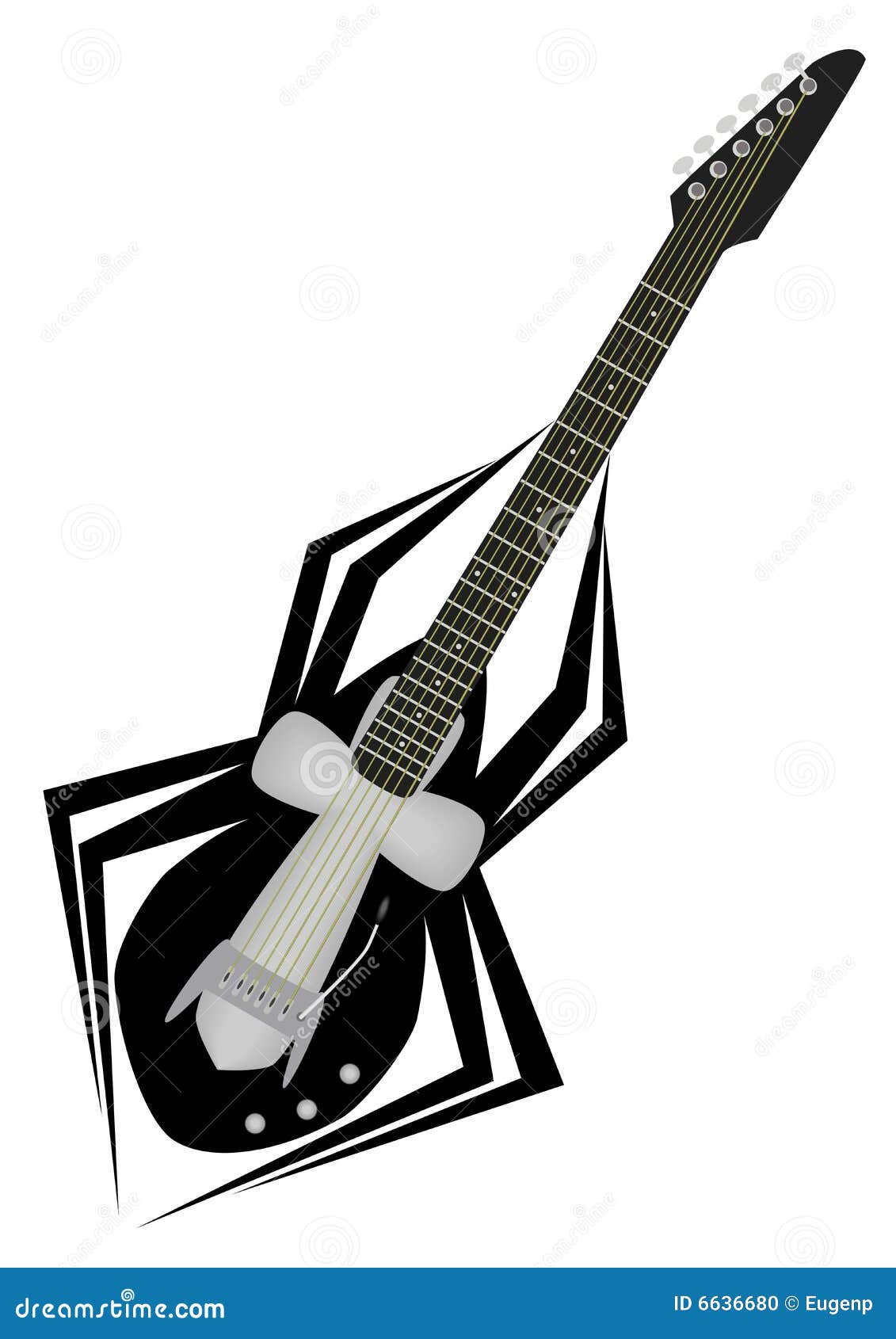 Chitarra del ragno illustrazione di stock. Illustrazione di duro - 6636680