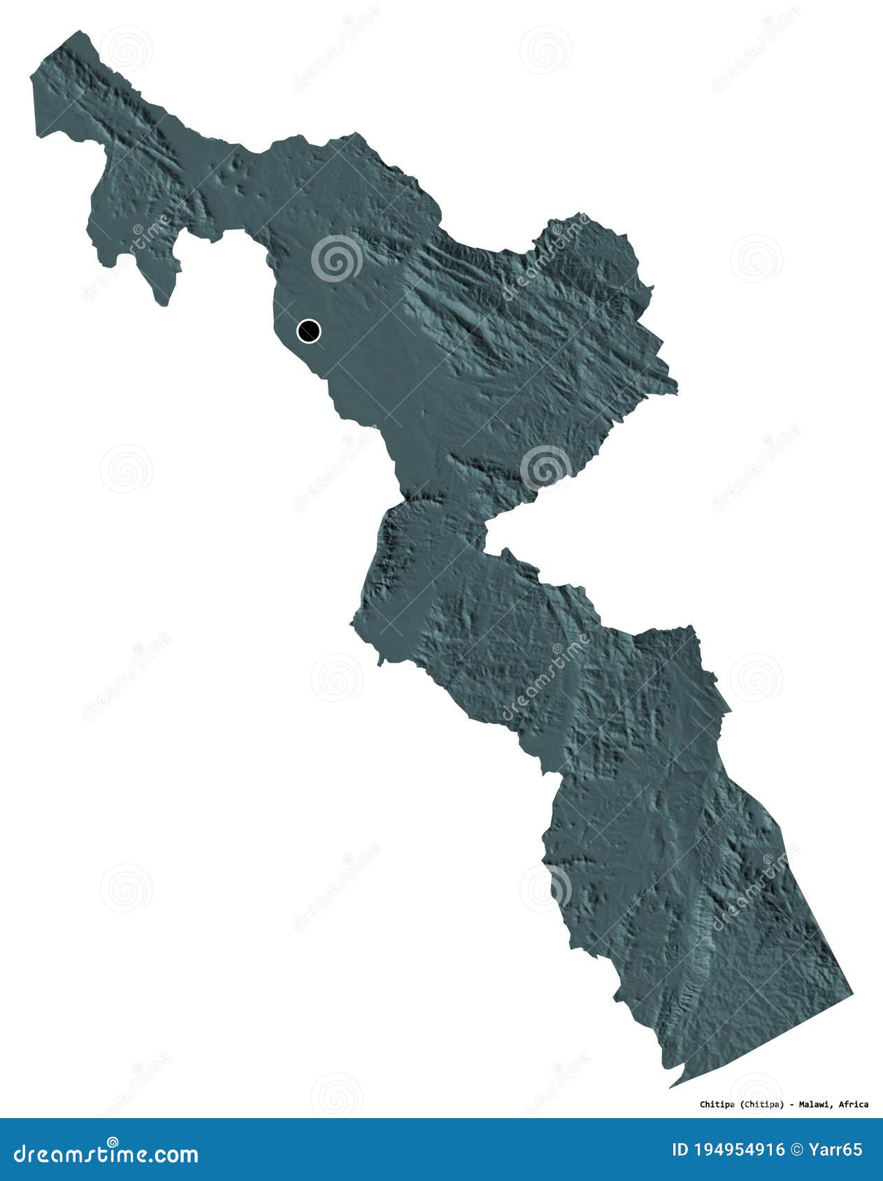 Chitipa, District of Malawi, on White. Administrative Stock ...