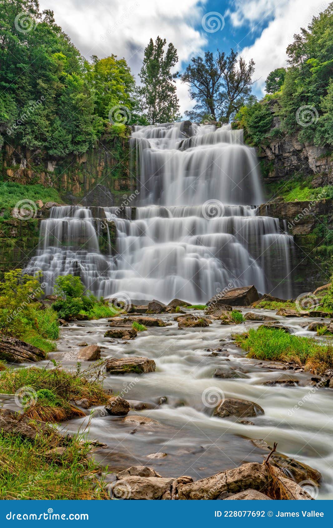 Chittenango Falls at Chittenango State Park in New York Stock Photo ...