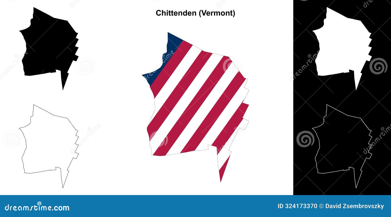 Chittenden outline map stock illustration. Illustration of vermont ...