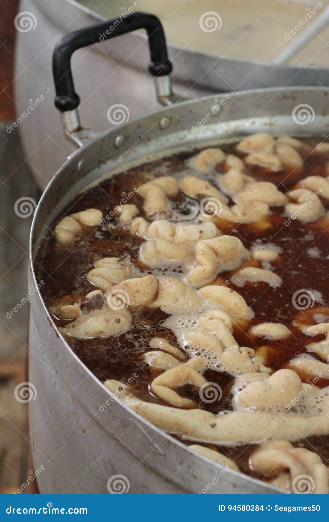Boiled Chitterlings Internal Organs Of Pig With Clipping Path. Royalty ...
