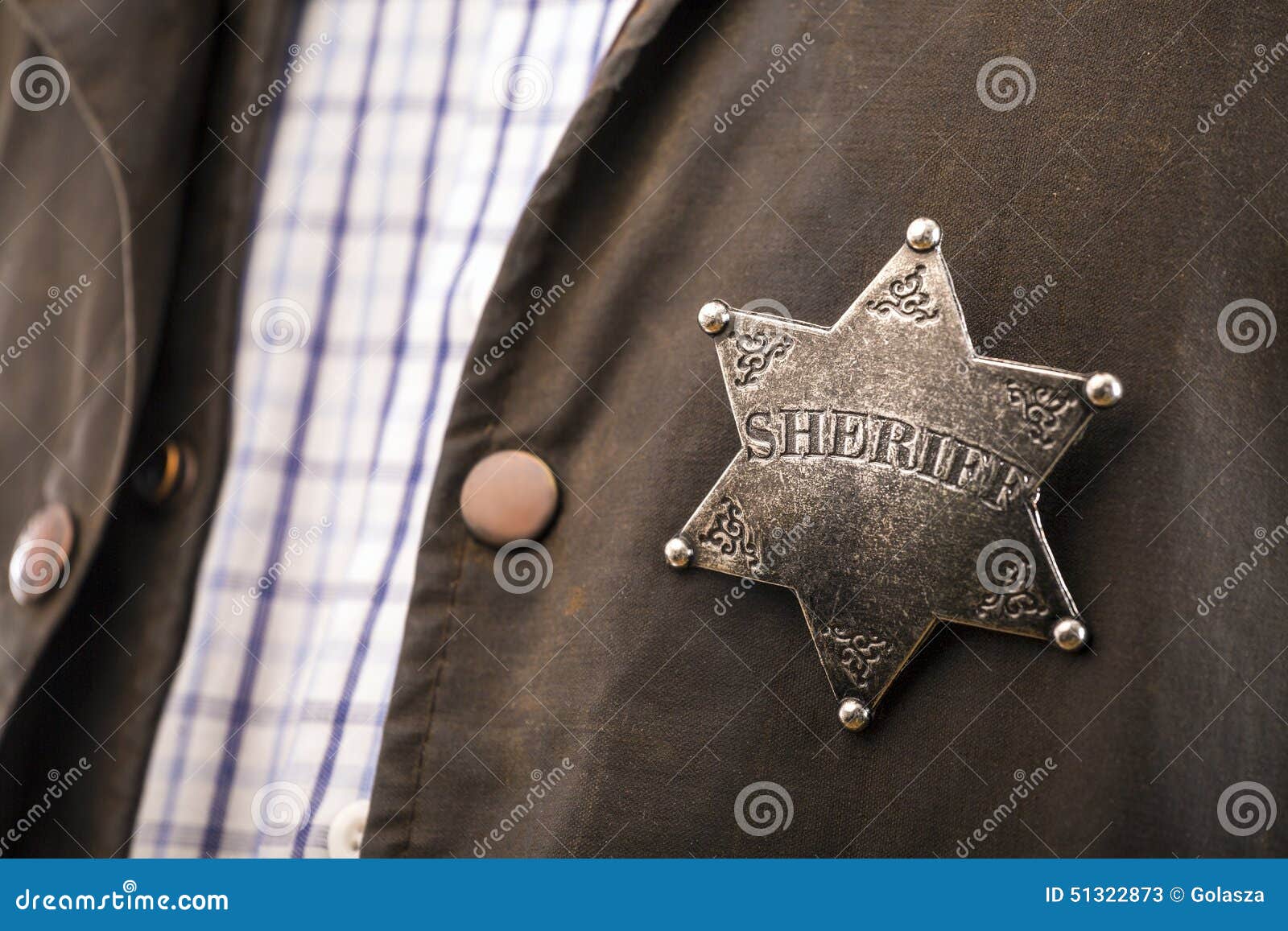 Chiuda Su Del Distintivo Dello Sceriffo Immagine Stock - Immagine di ...