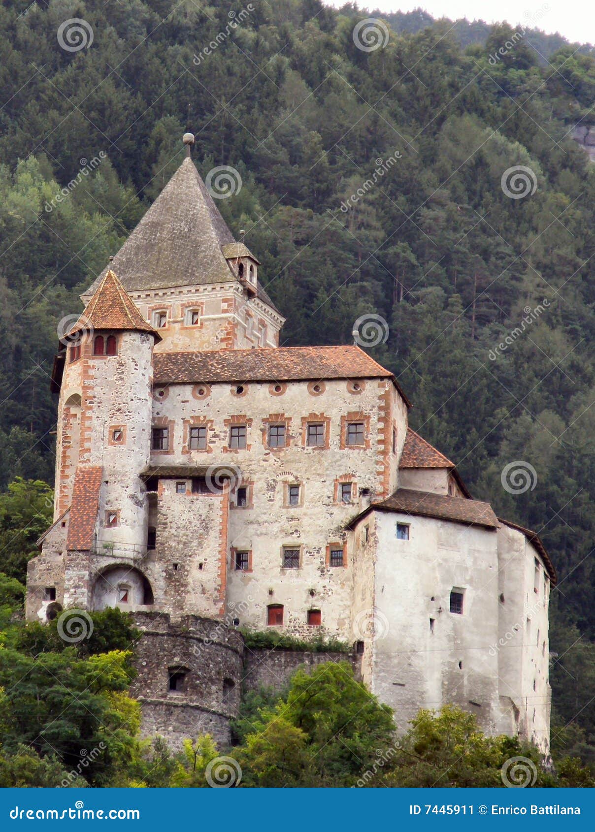 Chiusa Castle stock image. Image of tyrol, wall, historic - 7445911