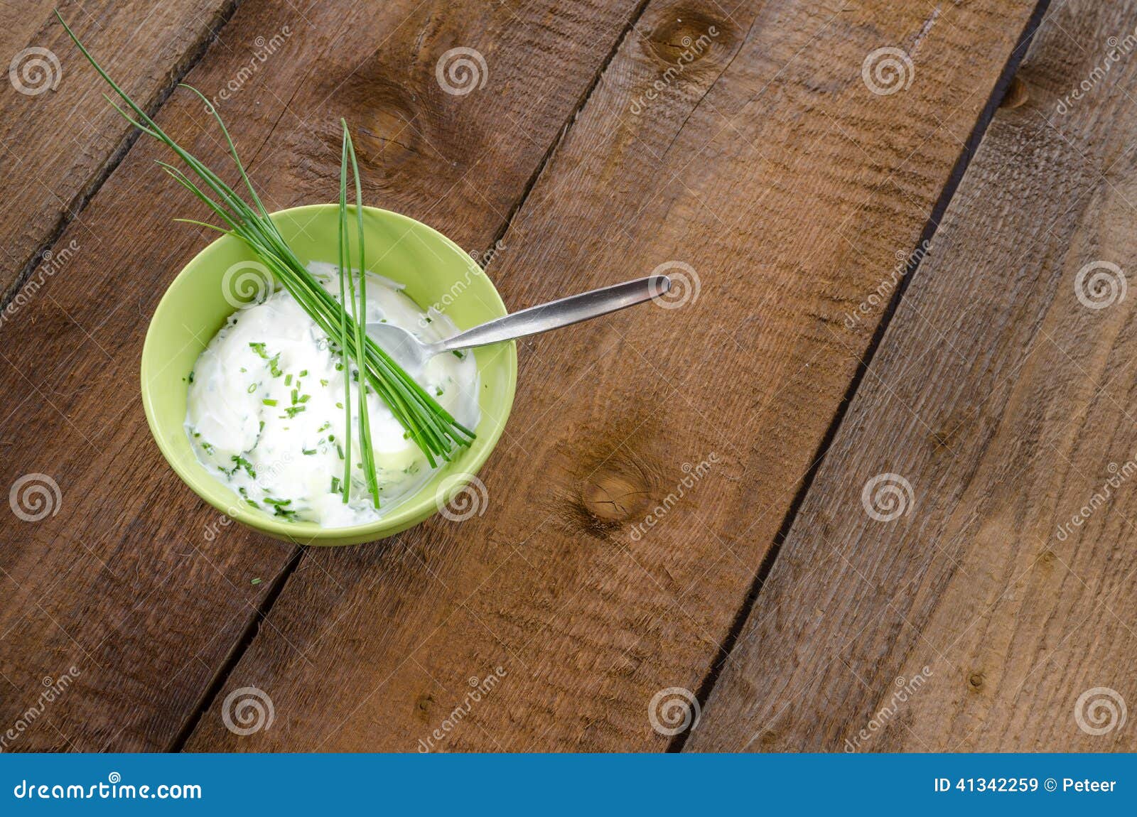 Chive dressing, sauce stock image. Image of knife, isolated - 41342259