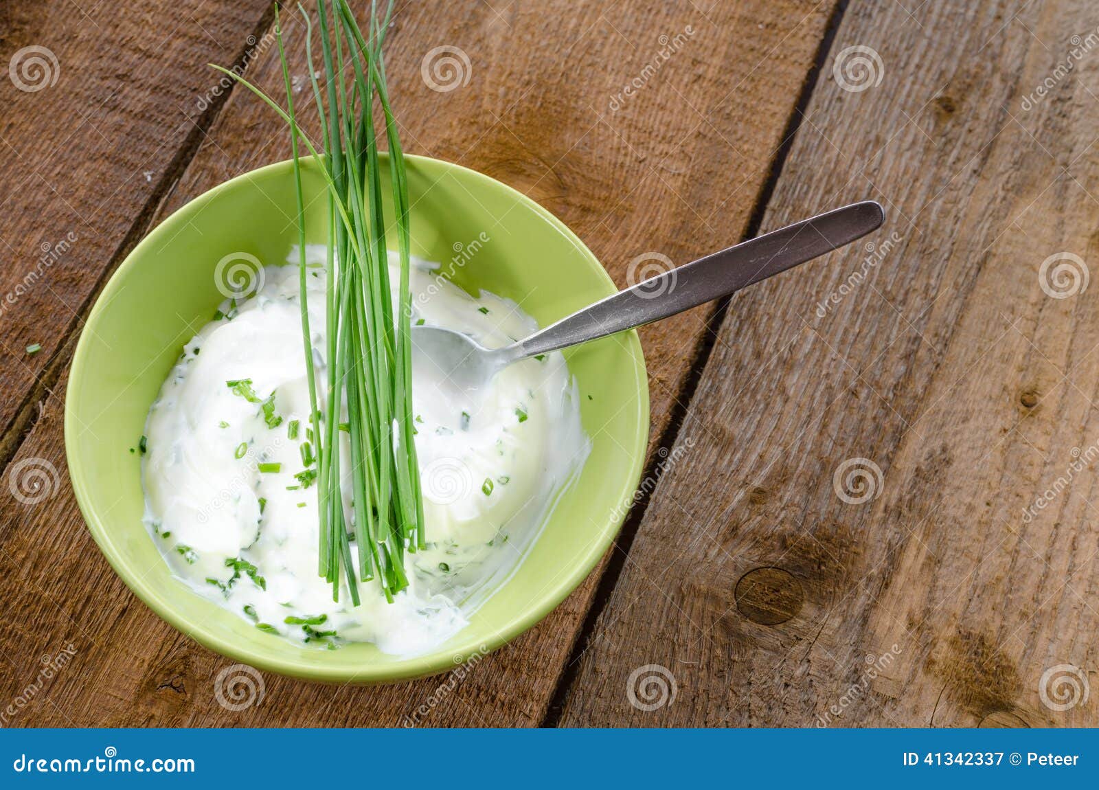 Chive dressing, sauce stock image. Image of green, seasoning - 41342337