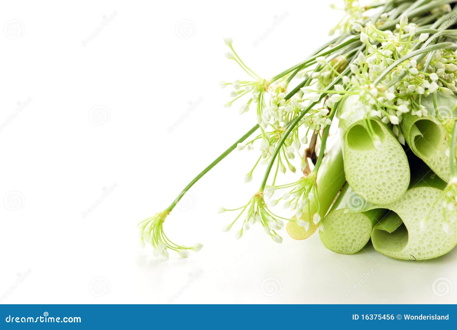 Chive Flowers (Dok Gui Chai) Stock Photo - Image of decoration, rice ...