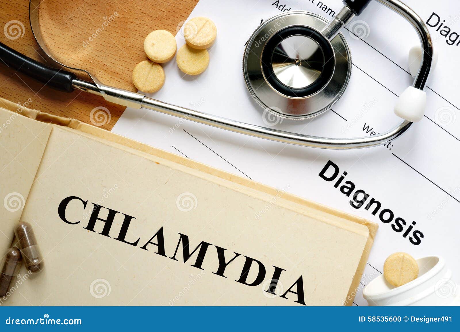 Chlamydia De Word Sur Un Papier Et Des Pilules Photo stock - Image du ...