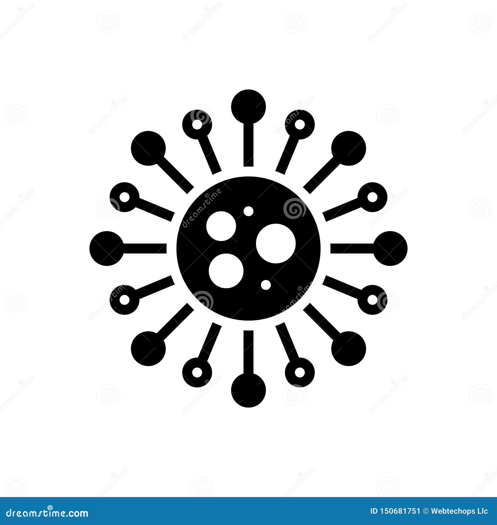 Black Solid Icon for Chlamydia, Trachomatis and Molecule Stock Vector ...