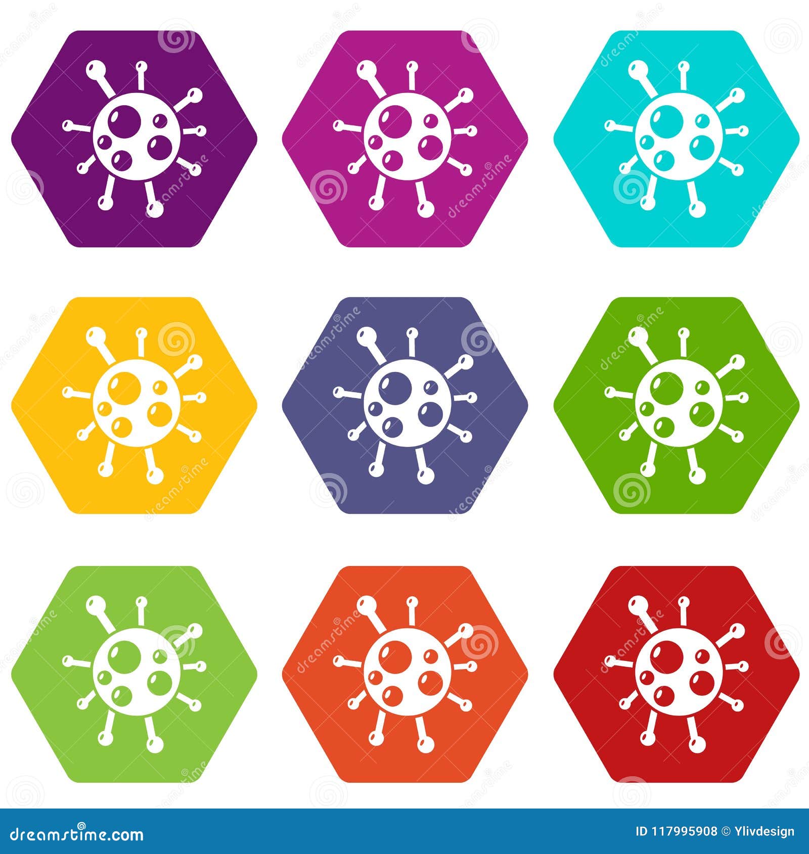 Chlamydia Virus Icons Set 9 Vector Stock Vector - Illustration of germs ...