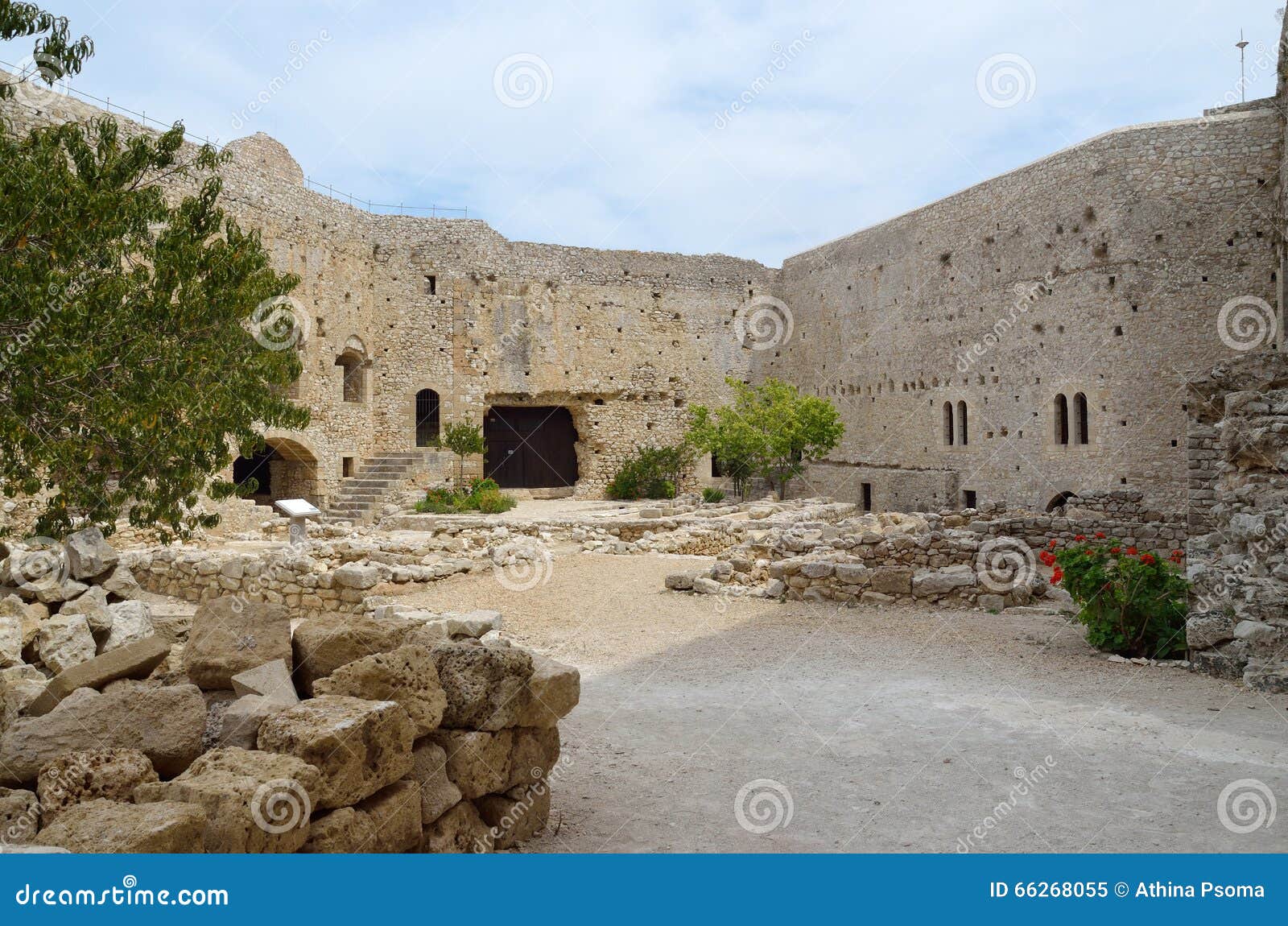 Chlemoutsi castle stock image. Image of medieval, fortification - 66268055