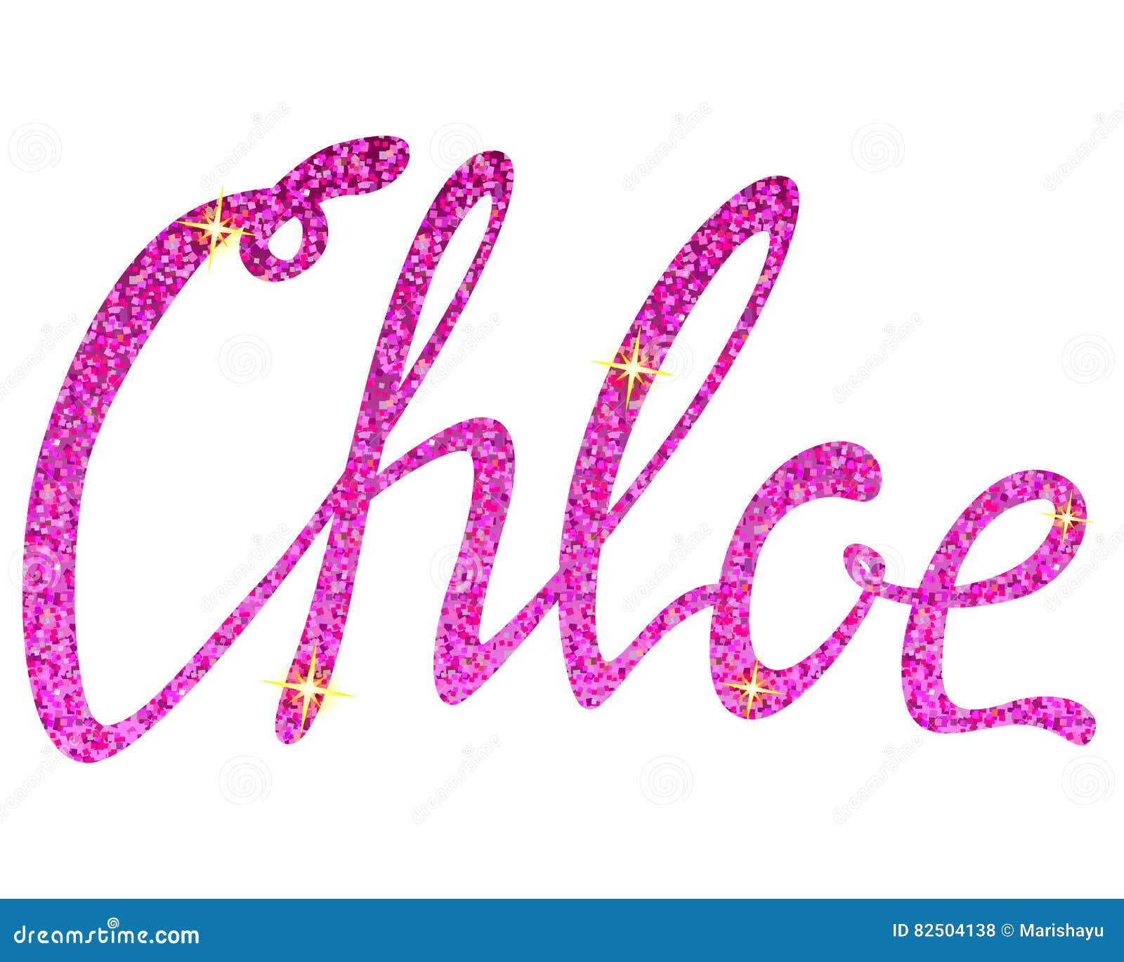 Chloe Female Name - Beautiful Handwritten Lettering Modern Calligraphy ...