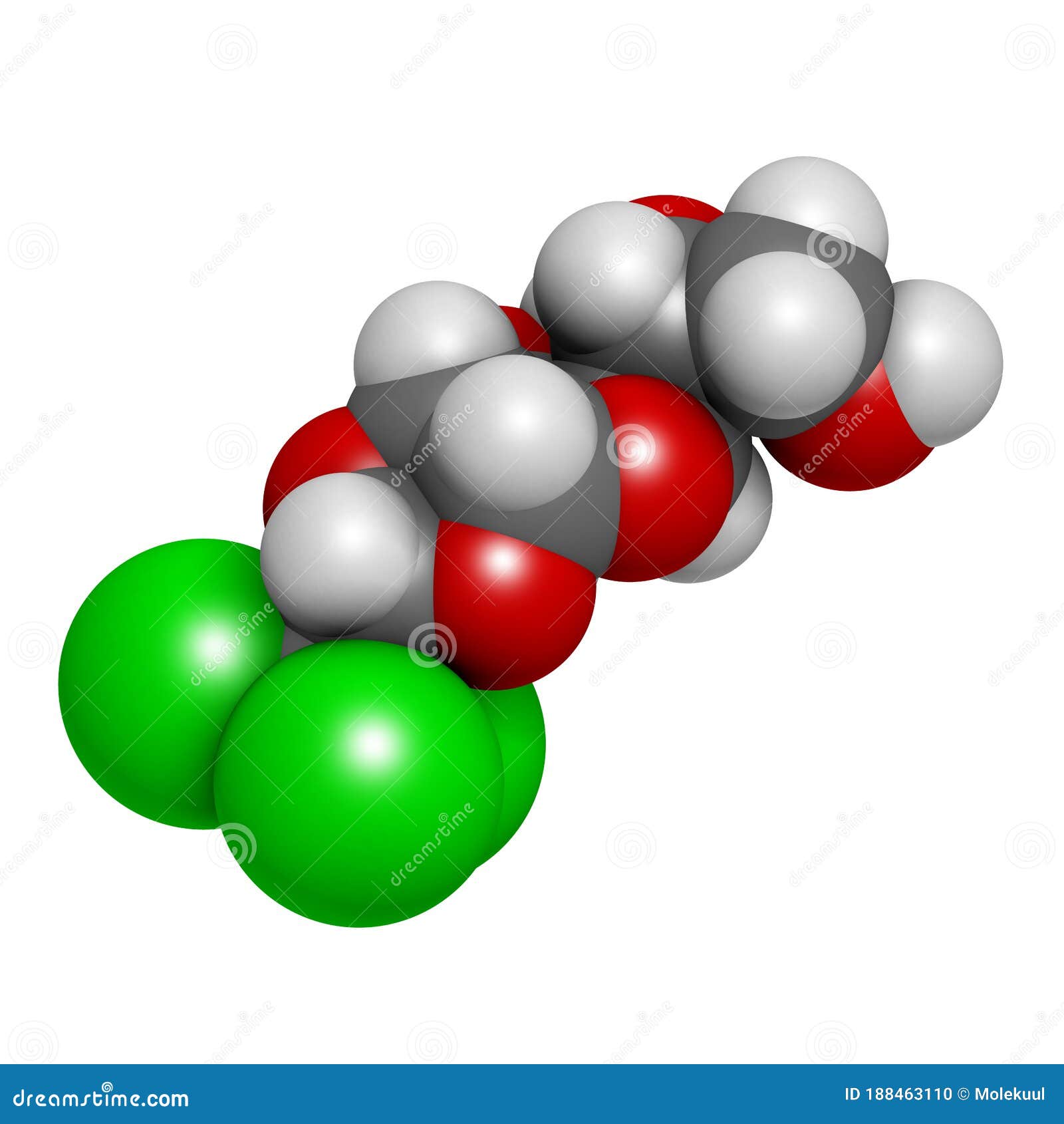 Chloralose Rodenticide Molecule. 3D Rendering Stock Illustration ...