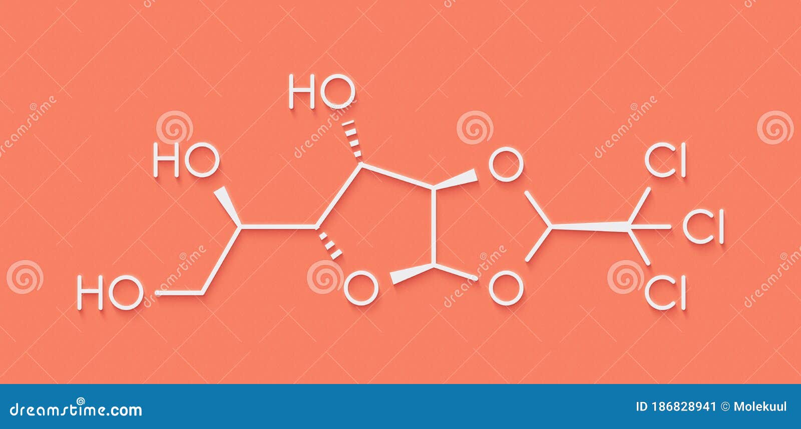 Chloralose Rodenticide Molecule. Skeletal Formula. Stock Illustration ...