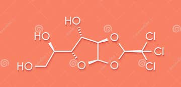 Chloralose Rodenticide Molecule. Skeletal Formula. Stock Illustration ...