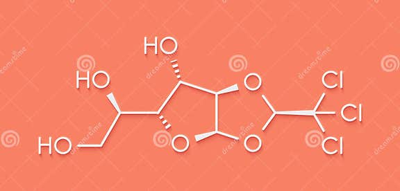 Chloralose Rodenticide Molecule. Skeletal Formula. Stock Illustration ...