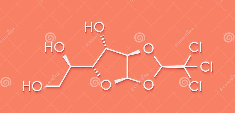 Chloralose Rodenticide Molecule. Skeletal Formula. Stock Illustration ...