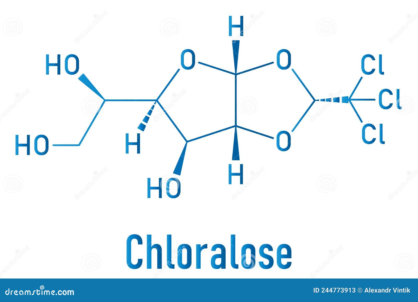 Chloralose Rodenticide Molecule. Skeletal Formula Stock Vector ...