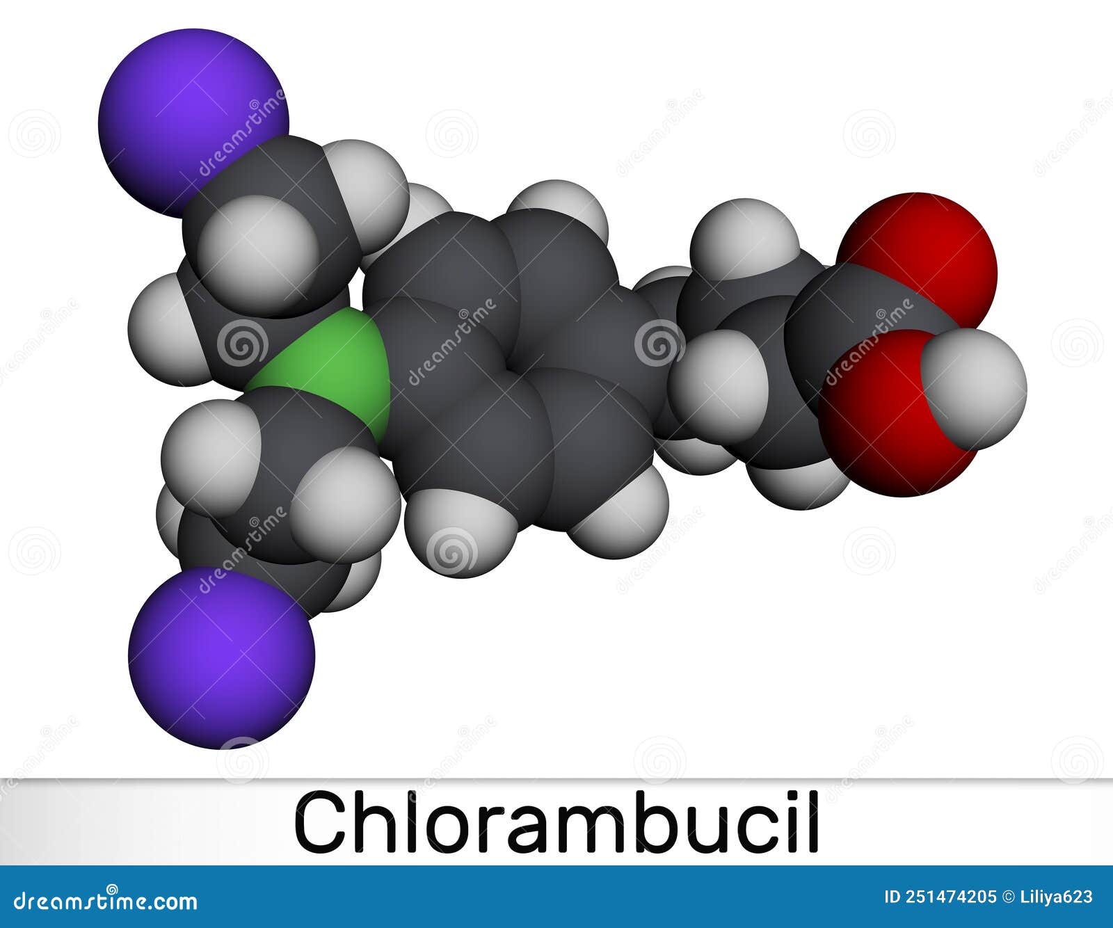 Chlorambucil Molecule. it is Chemotherapy Agent Used in the Treatment ...