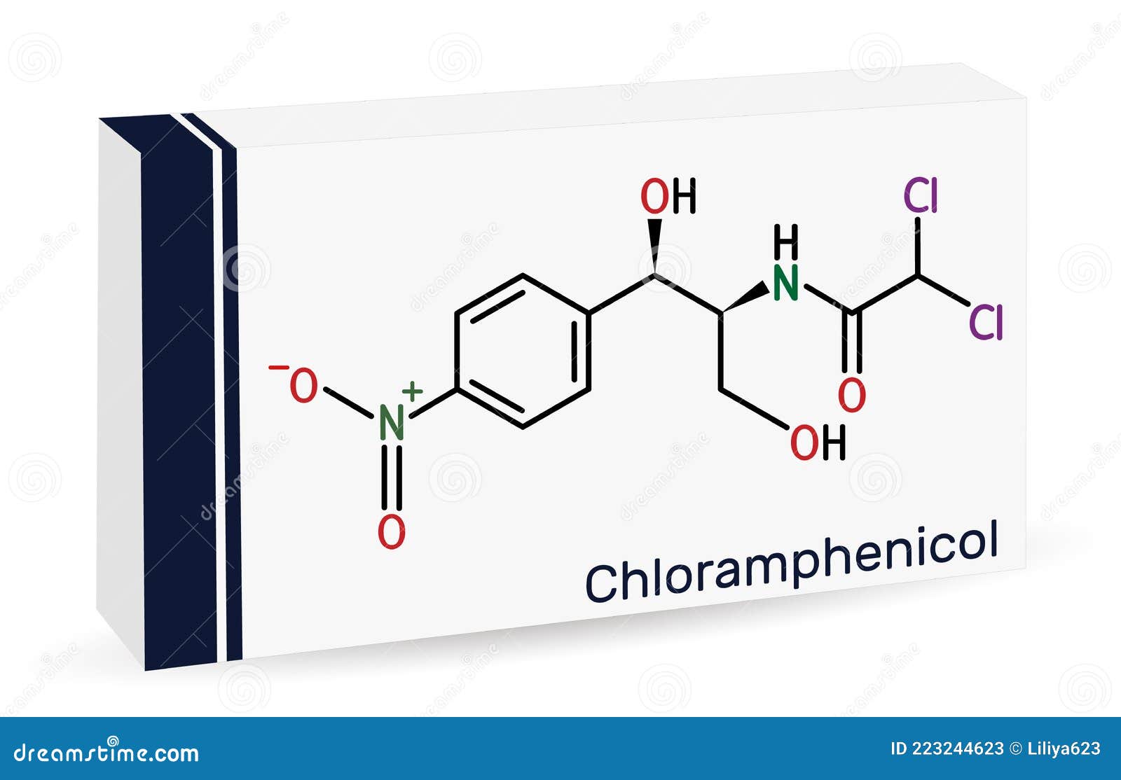 Chloramphenicol Molecule, Molecular Structures, Antibiotic, 3d Model ...