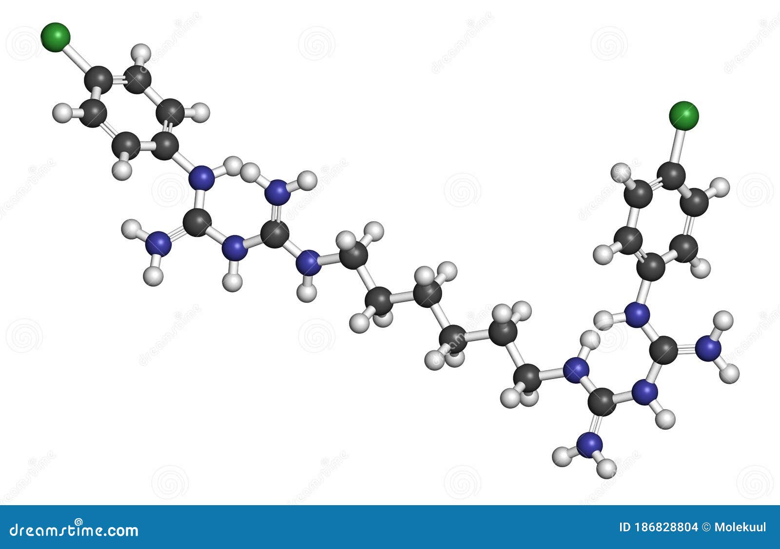 Chlorhexidine Antiseptic Molecule. Skeletal Formula. Royalty-Free Stock ...