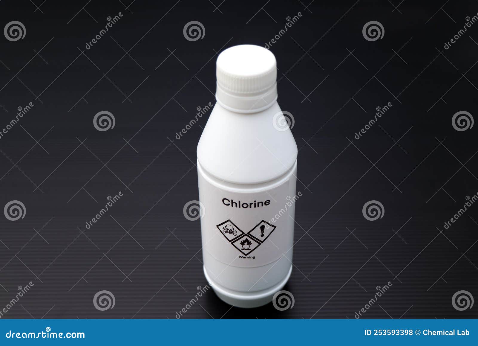Chlorine in Bottle, Chemical in the Laboratory Stock Photo - Image of ...