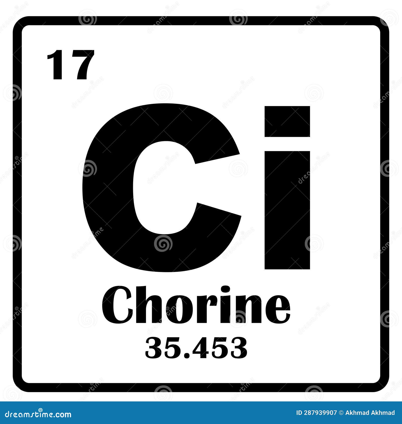 Chlorine Element On The Periodic Table Vector Illustration ...