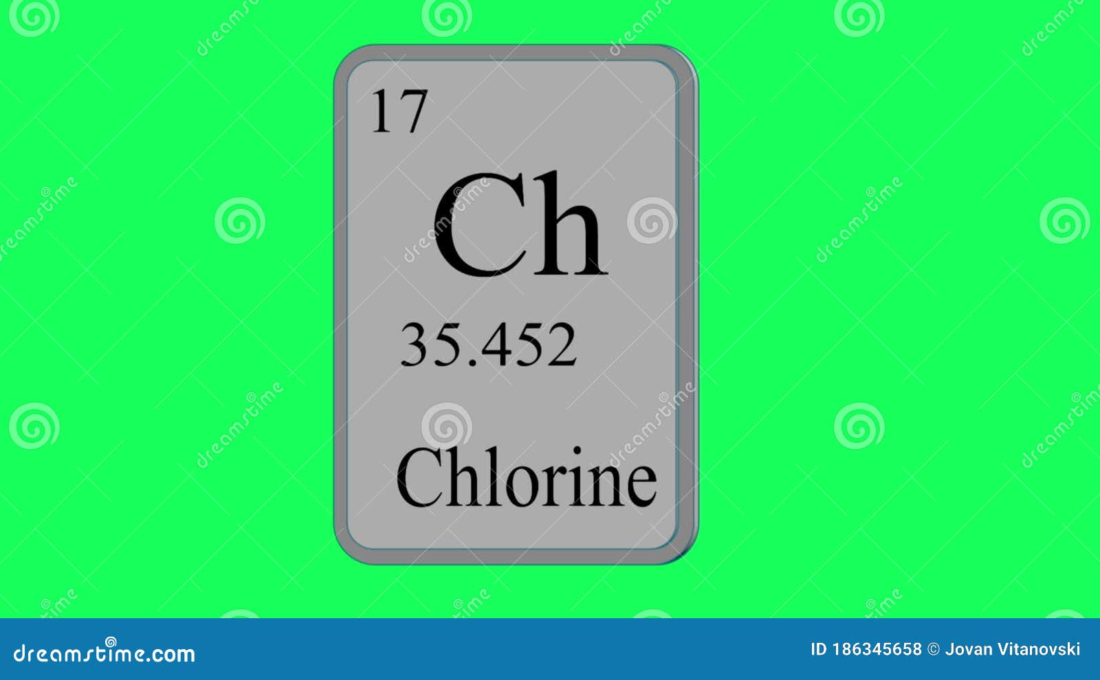 Chlorine. Element of the Periodic Table Stock Footage - Video of green ...