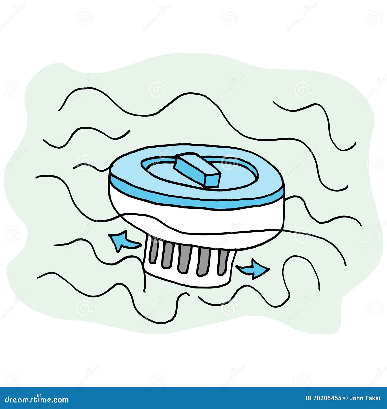 Chlorine Pool Dispenser Cartoon Vector | CartoonDealer.com #70205455