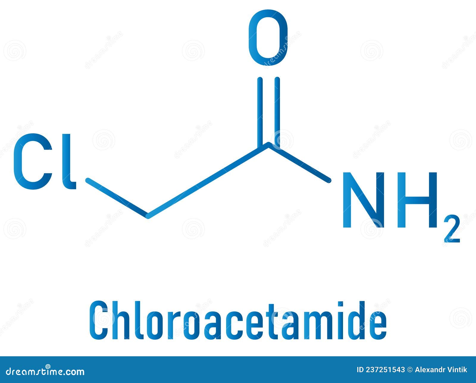 Chloroacetamide Preservative Molecule. Skeletal Formula Stock Vector ...
