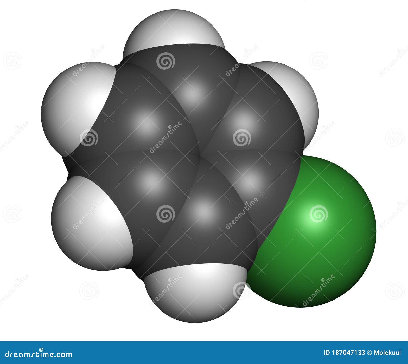 Chlorobenzene Industrial Solvent Molecule Stock Image - Image of ...