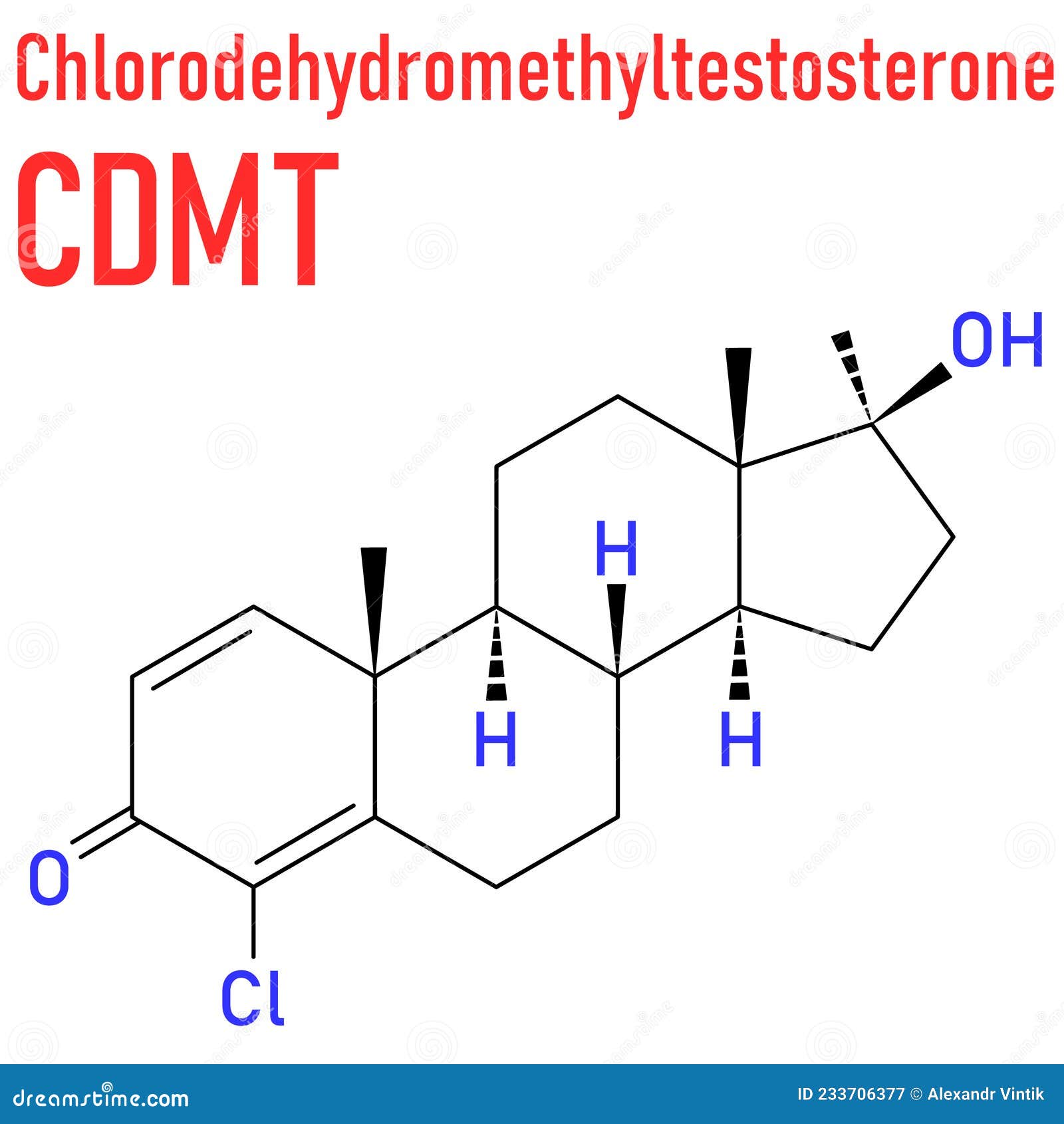 Chlorodehydromethyltestosterone or CDMT Androgenic and Anabolic Steroid ...