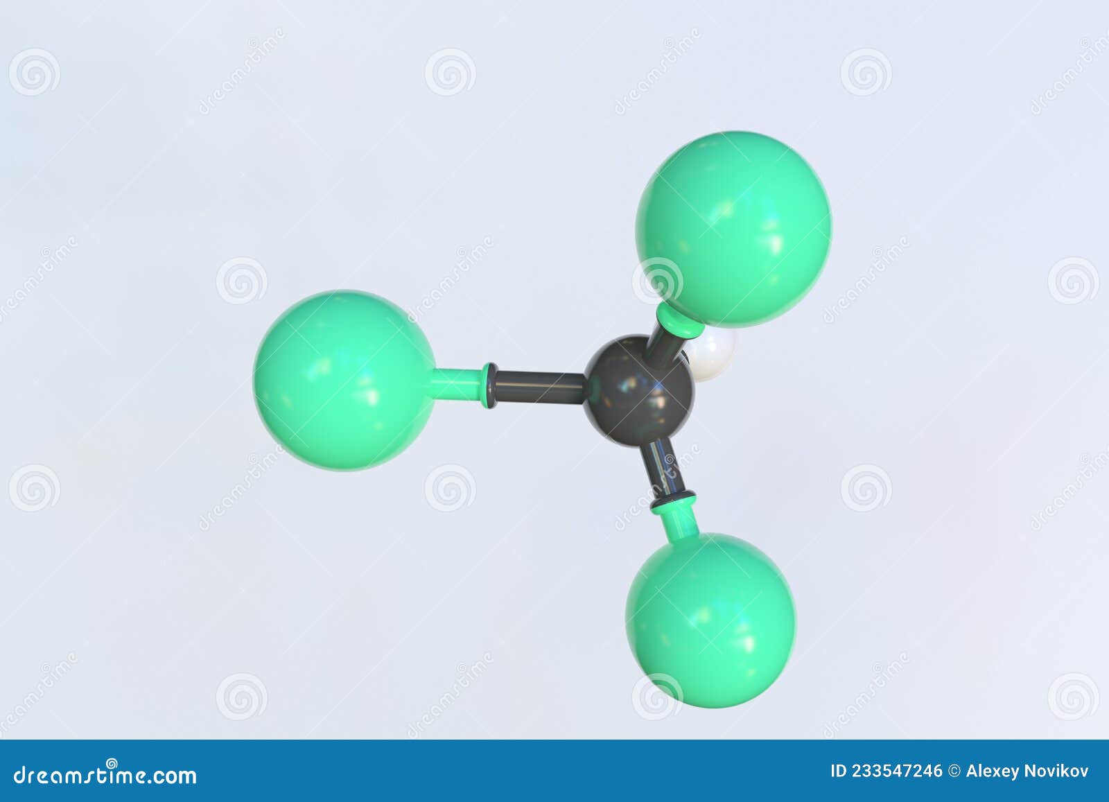 Chlorodifluoromethane Molecule, Scientific Molecular Model, Looping 3d ...