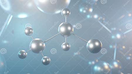 Chloroethane Molecular Structure, 3d Model Molecule, Ethyl Chloride ...