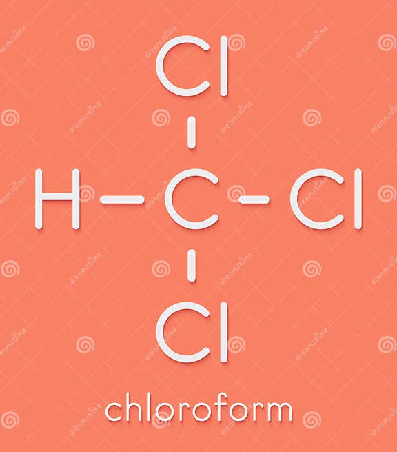 Chloroform Solvent Molecule. Skeletal Formula. Stock Illustration ...