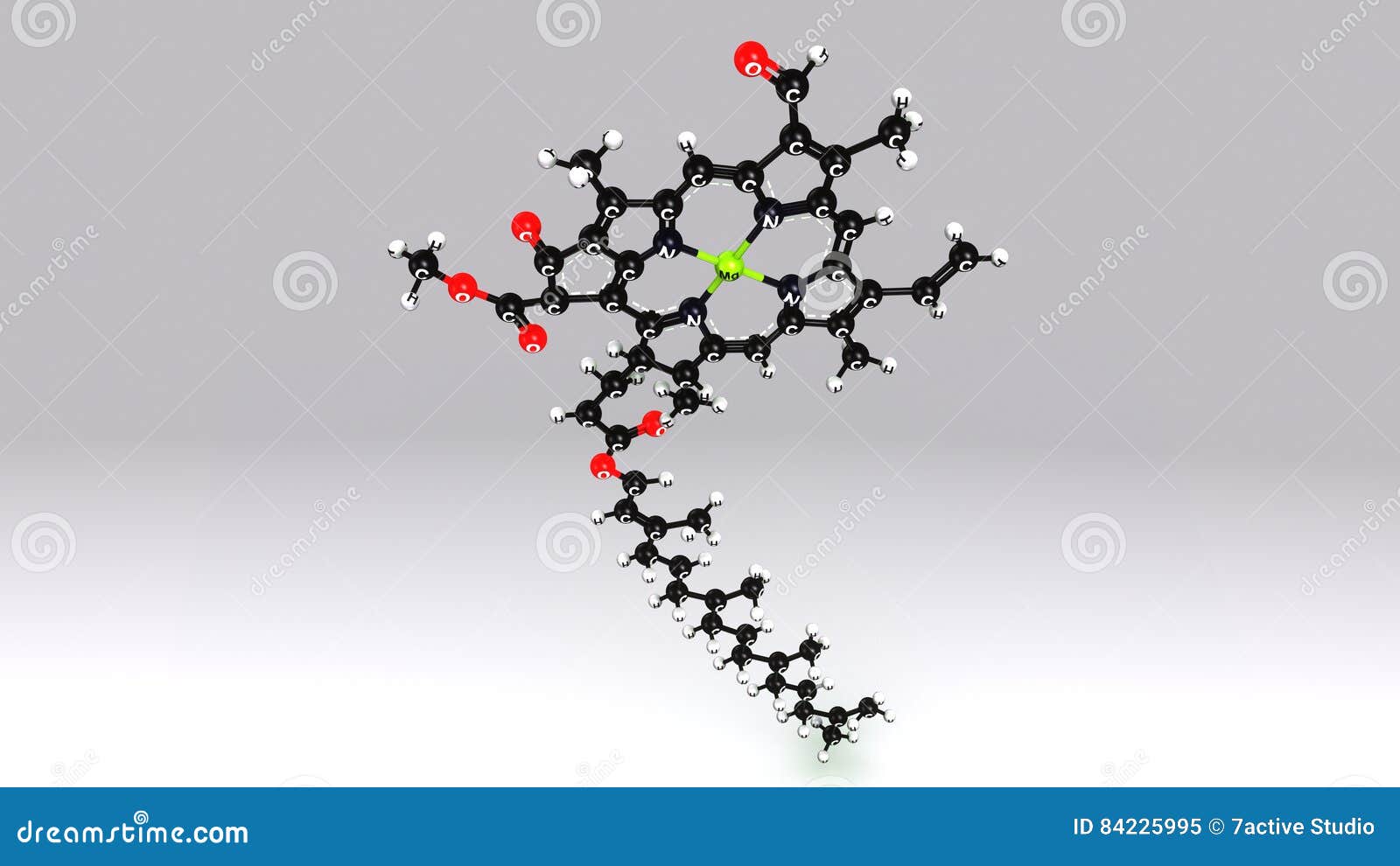 Chlorophyll B structure stock illustration. Illustration of molecule ...