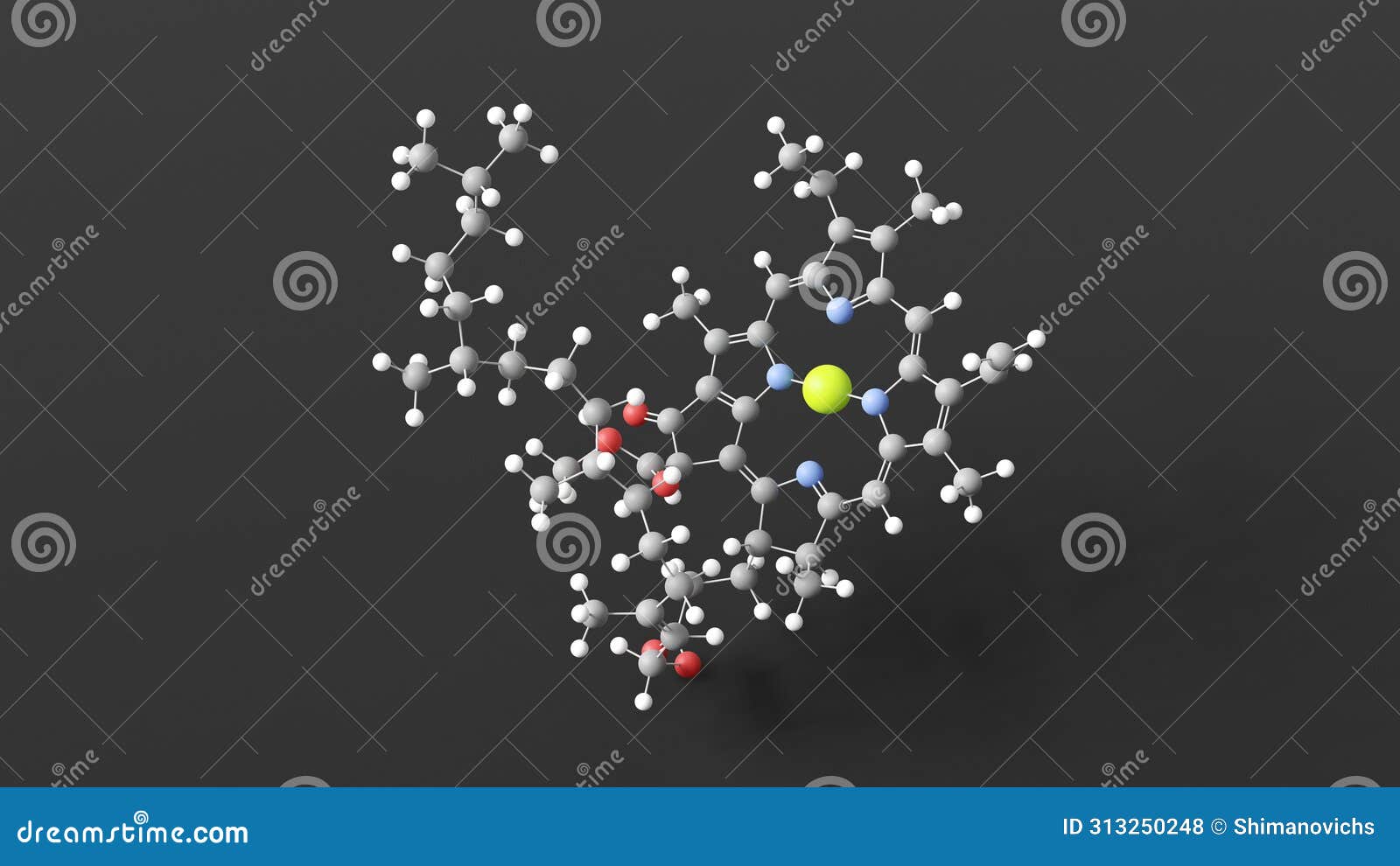 Chlorophyll a Molecular Structure, Chlorophyll, Ball and Stick 3d Model ...