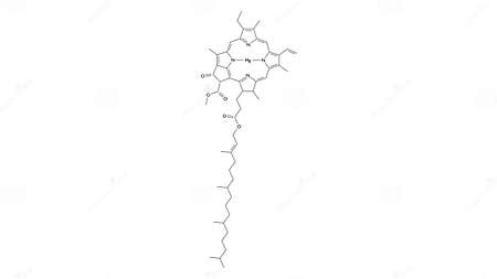 Chlorophyll a Molecule, Structural Chemical Formula, Ball-and-stick ...